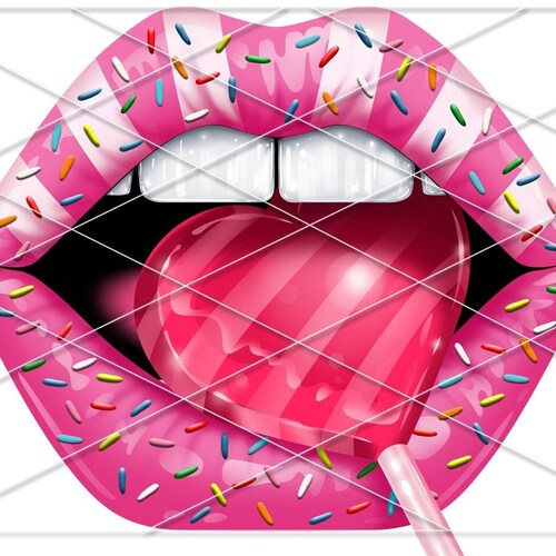 Candy Lips PNG/ Lips With Lollipop/ Pink Lips Lollipops/ - Etsy