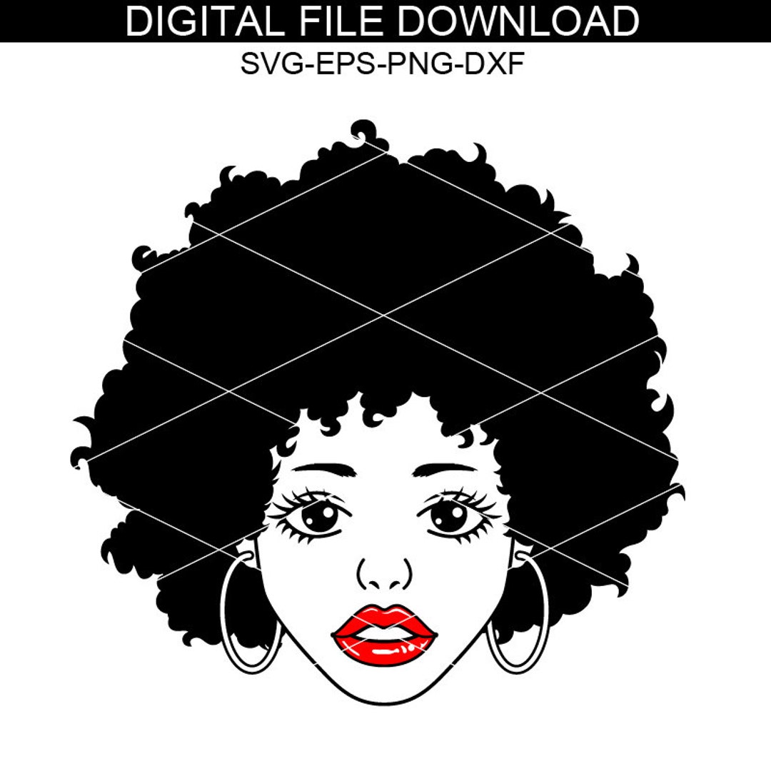 Afro Woman SVG, Afro Girl Svg, Afro Queen Svg, Afro Lady Svg, Curly ...