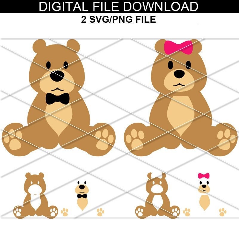 Little Bear SVG / Descarga instantánea PNG Lindo osito svg - Etsy México
