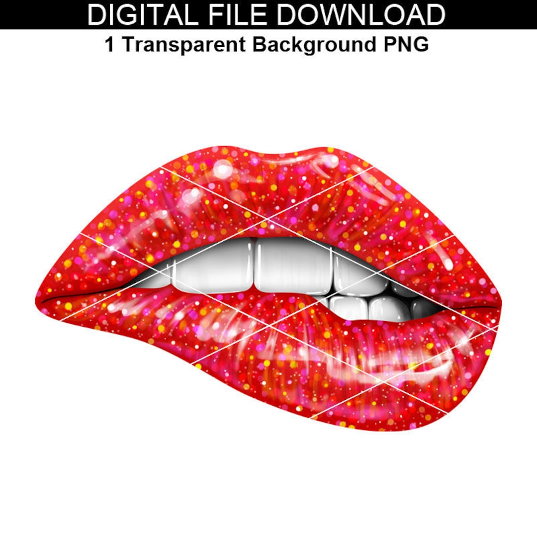 Glitter Lips PNG, Transparent Background Png Sublimation Graphics ...