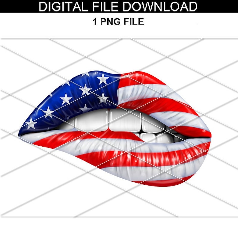 Lips PNG Flag Lips American Lips Transparent Background Png - Etsy
