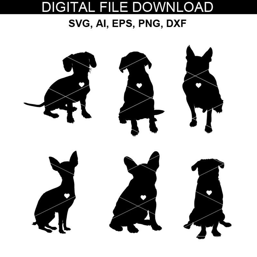 Dog Silhouette Svg Bundle - Dog Svg - Dog Silhouette SVG -dog File ...