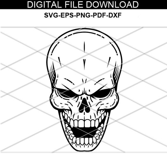 Skull Svg Skull PNG Skull Head Svg Skeleton PNG Skull - Etsy