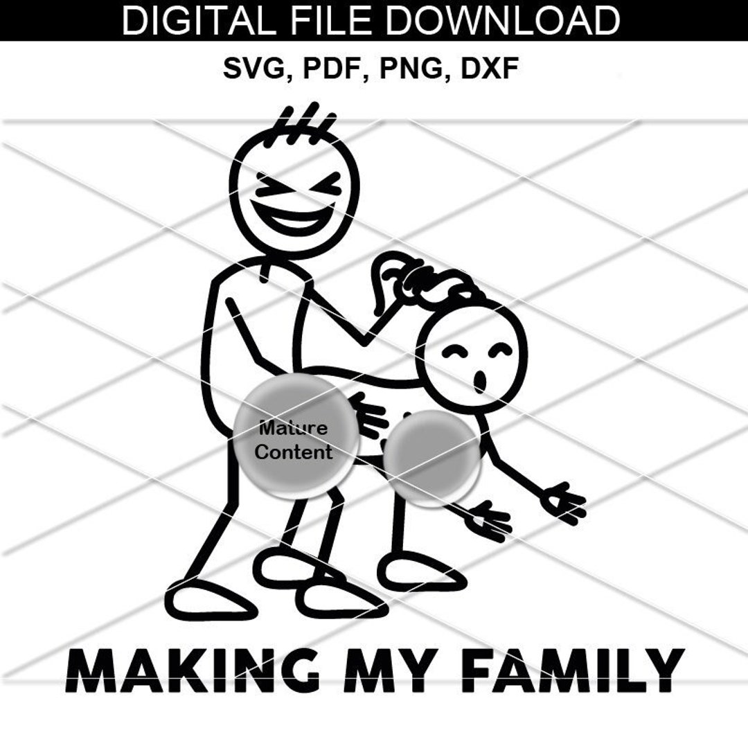 Making My Family Stick Figure - Funny Decal- Funny Sticker for Car ...