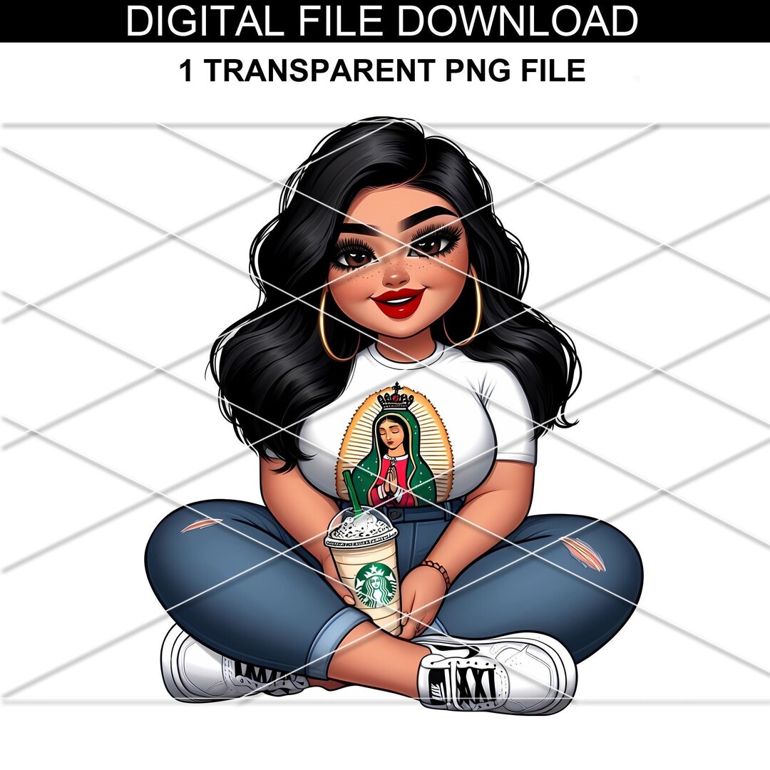 Gordita Mexicana Mexican Proud Girl Latina Girl Drinking Coffee