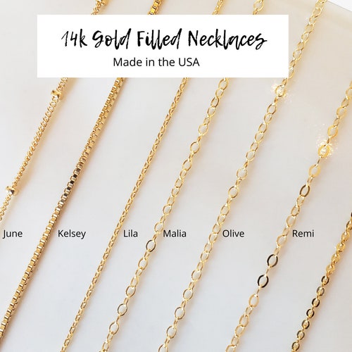 Any Length 14K Gold Filled Cable Chain Necklace - Etsy