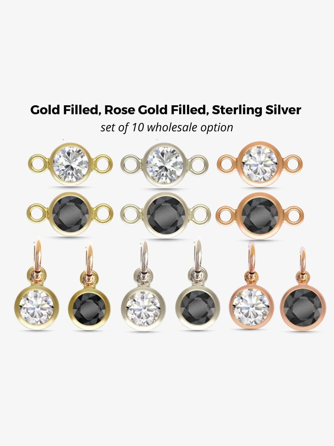 Gold Filled or Sterling Silver CONNECTOR or CHARM for Permanent Jewelry ...