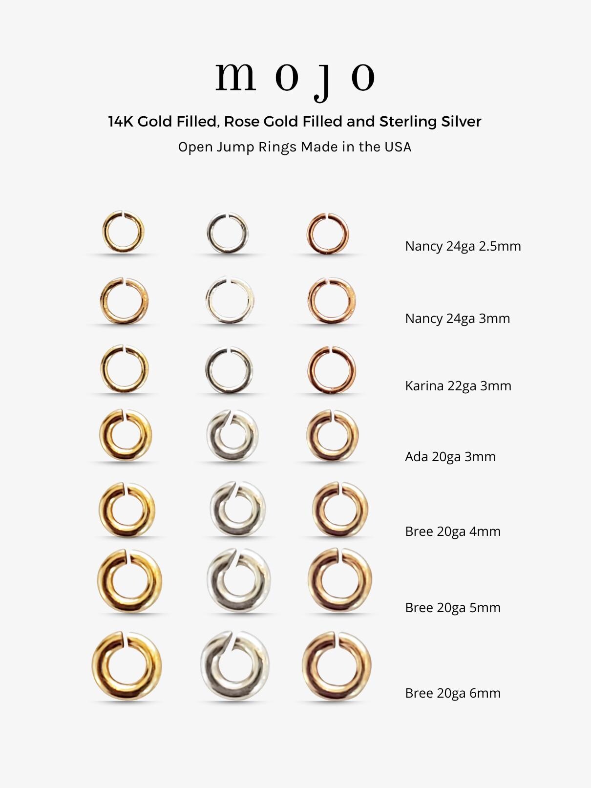 Set of 20, 60, 100 Jump Rings for Permanent Jewelry 14k Gold Filled ...