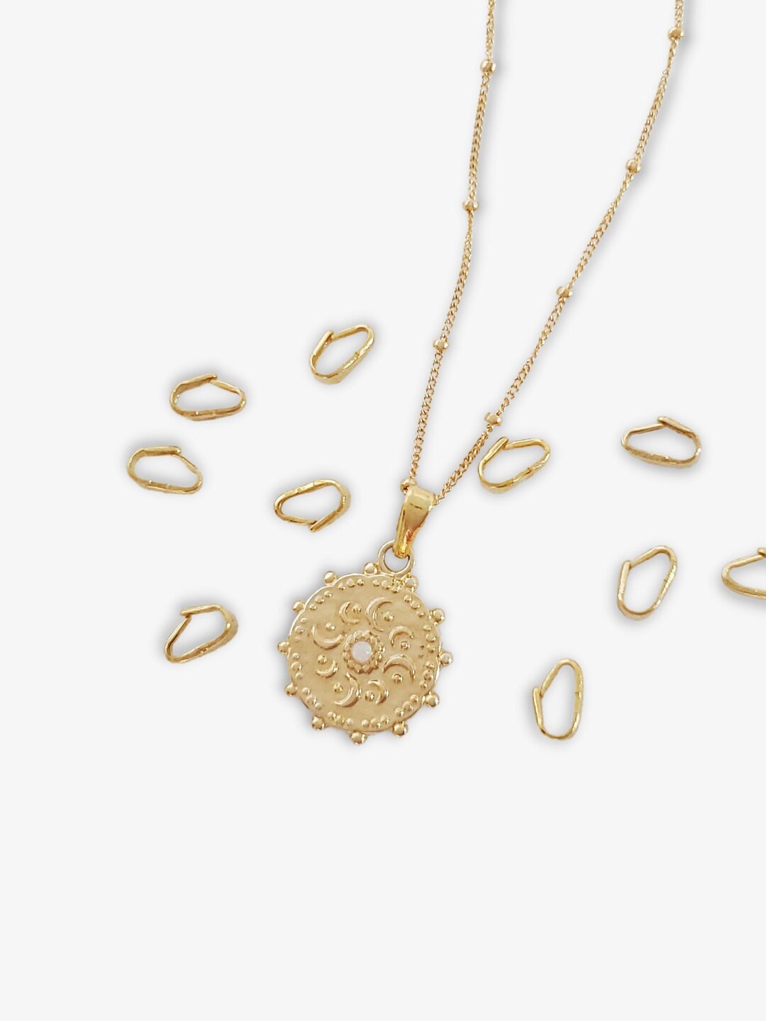 10 Gold Pinch Bails Small 7mm Bail, Necklace Supplies Bail for Pendant ...