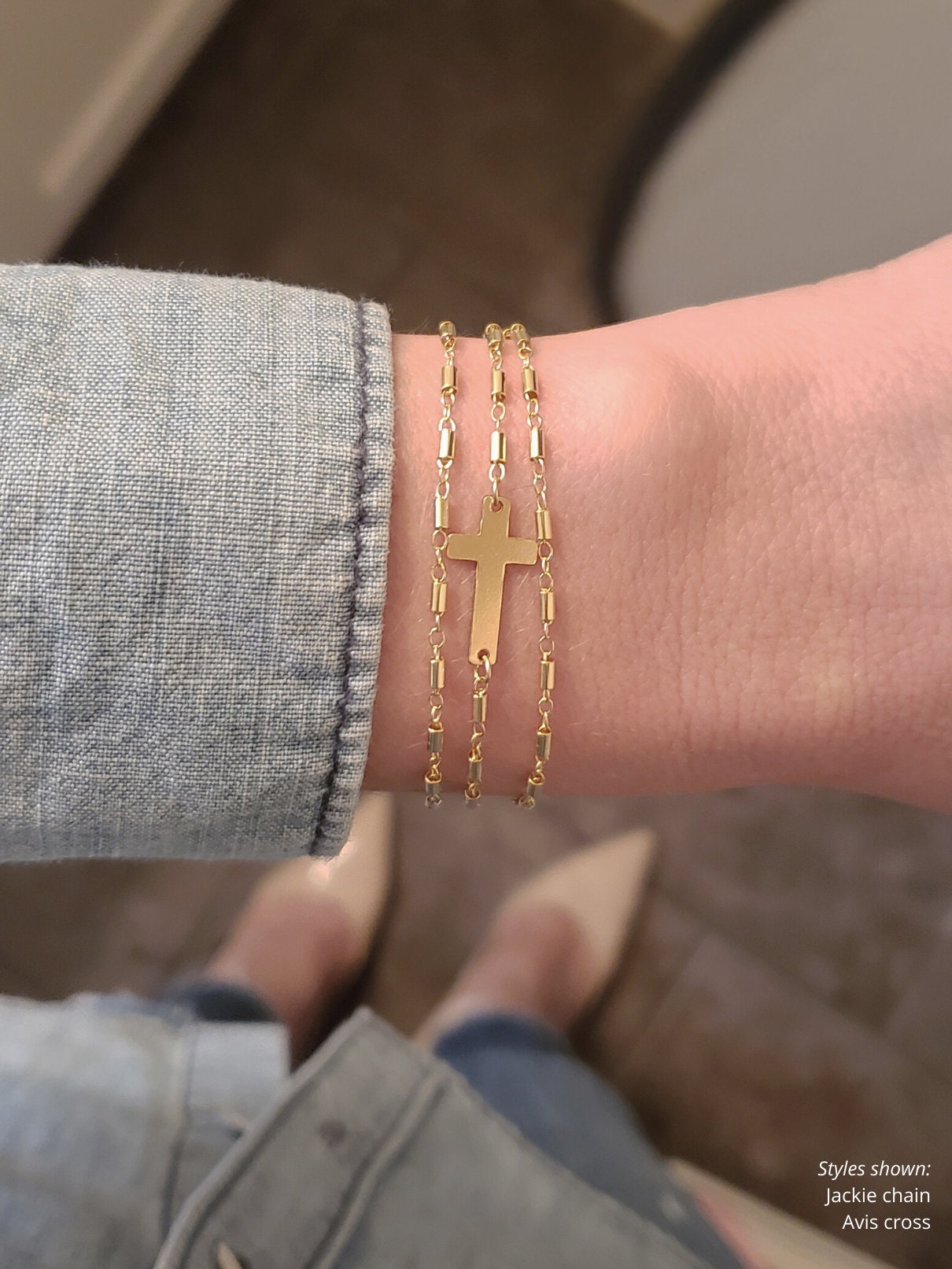 14K Gold Filled Sideways Cross Connector for Cross Necklace - Etsy