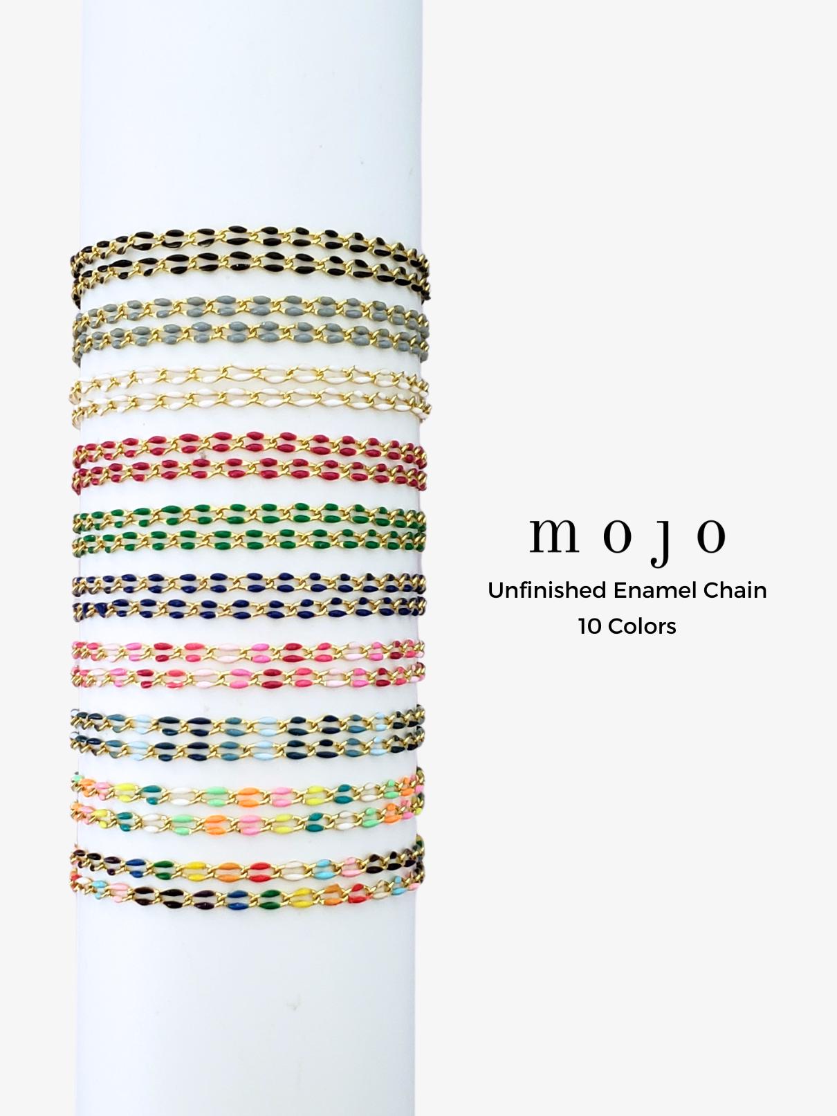 10 Colors! Enamel Chain, Multi Color Unfinished Chain by the Foot for ...