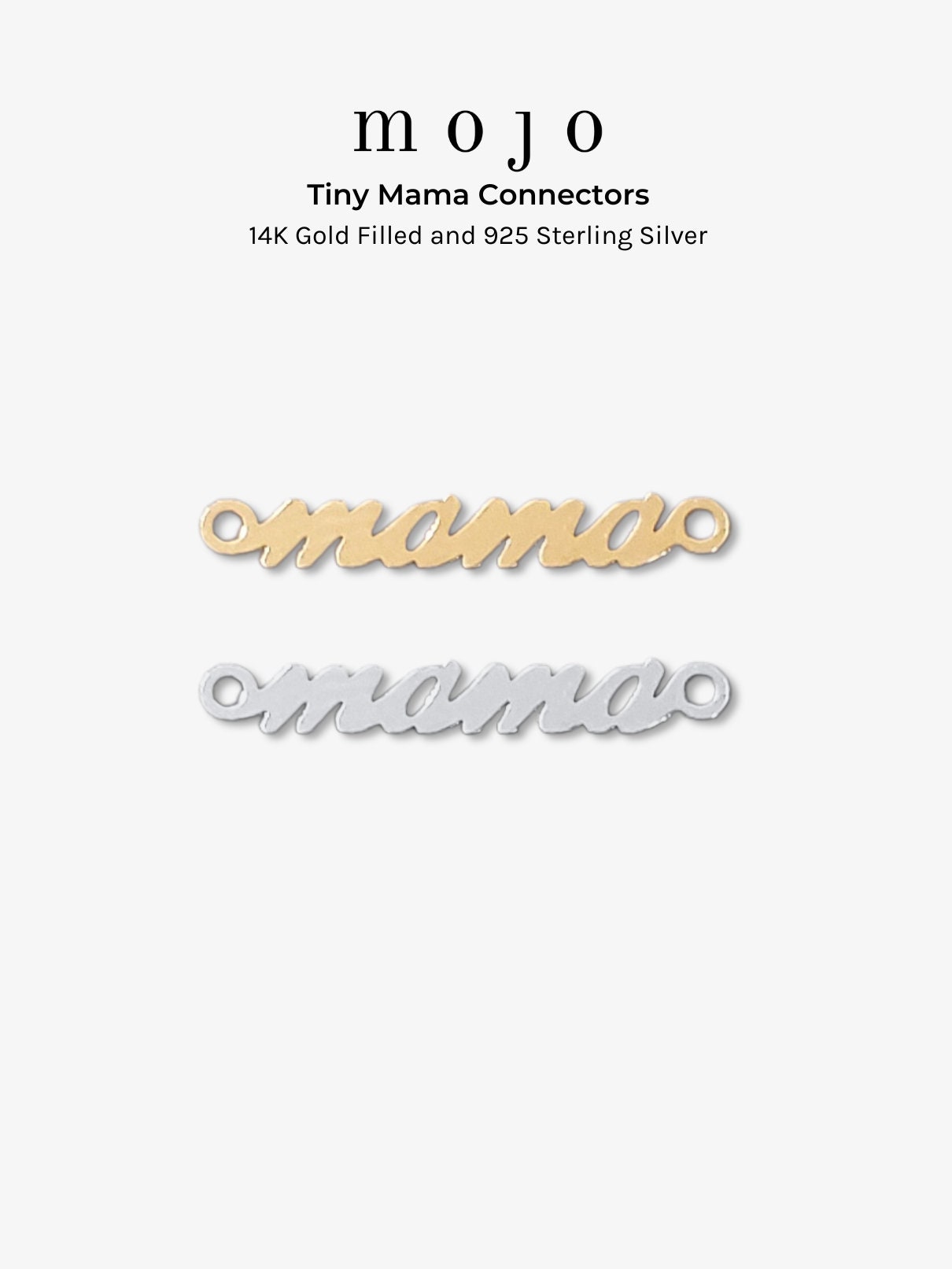 1pc or Set of 10 X Gold Filled, Sterling Silver Mama Connector for ...