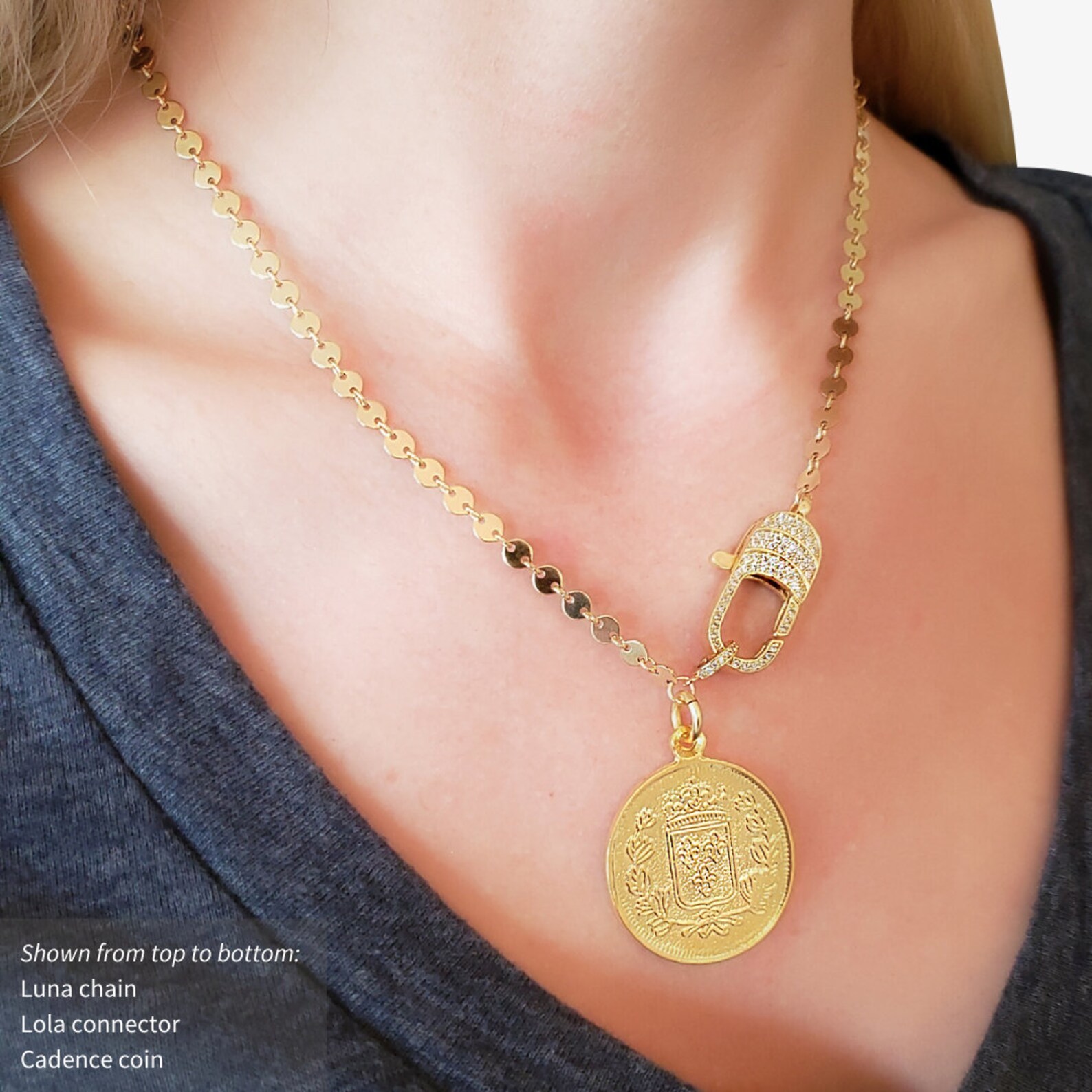 4 Colors Large Chunky Chain Necklace Clasp Long Oval Lobster - Etsy