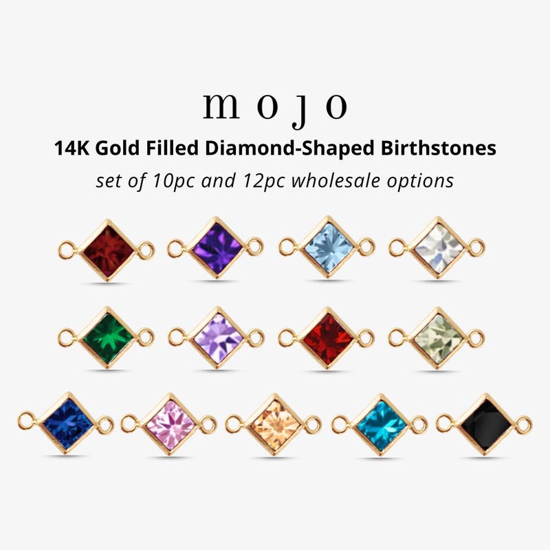 Square Shape Charms Gold - Etsy