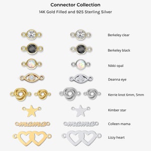 9 Styles! Gold Filled or Sterling Silver Connectors for Permanent ...