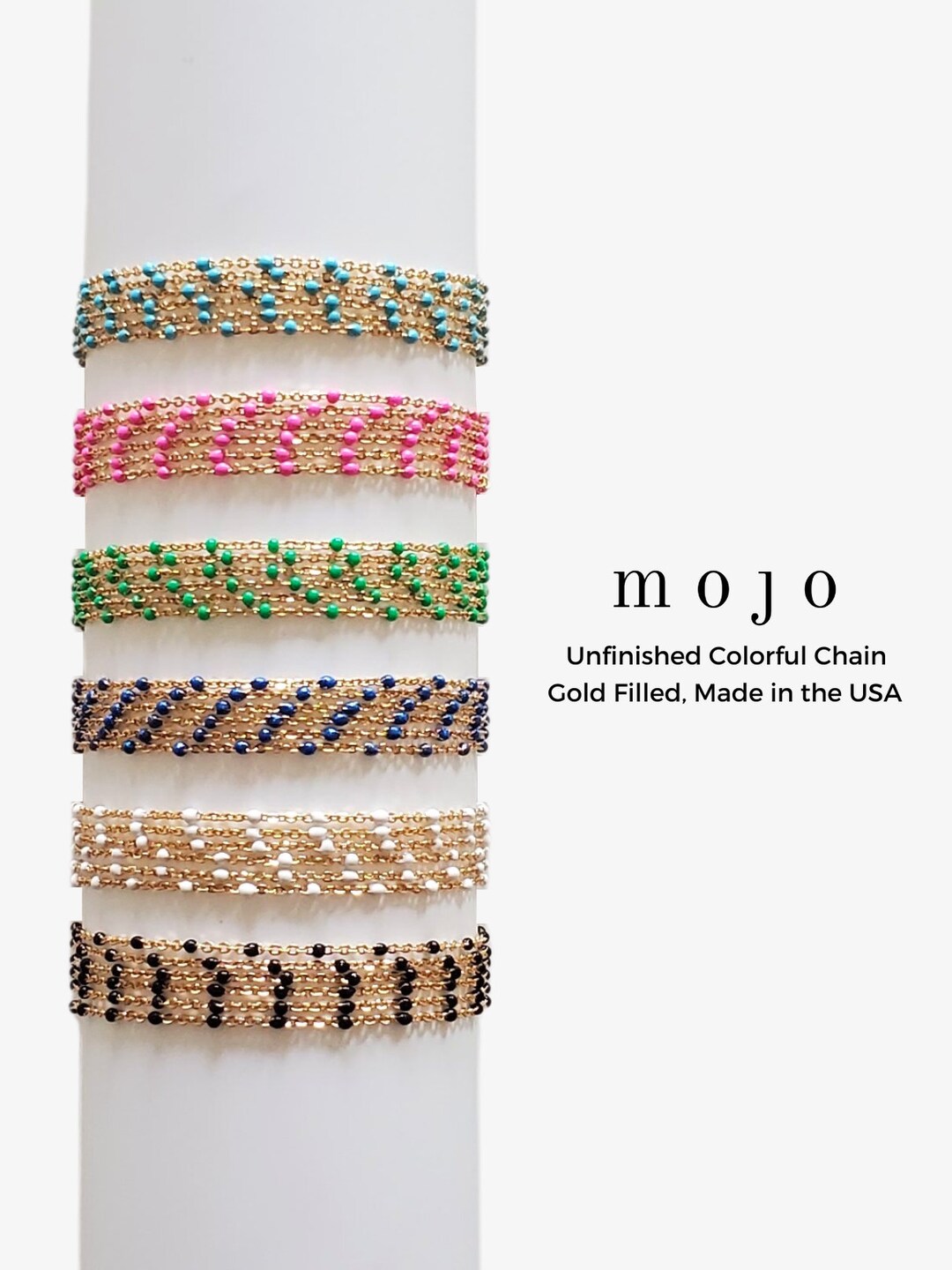 Gold Filled Enamel Chain Colorful Unfinished Chain for Permanent ...