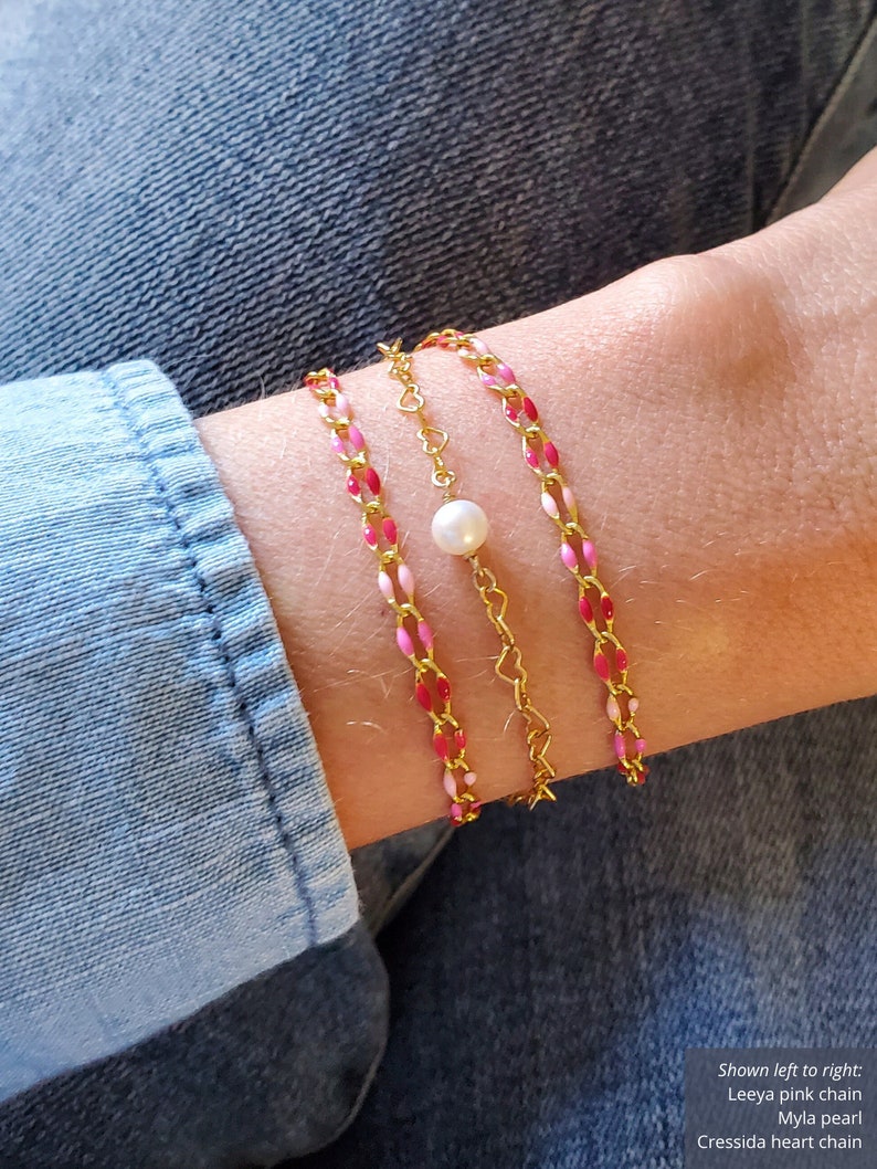 10 Colors! Enamel Chain, Multi Color Unfinished Chain by the Foot for ...