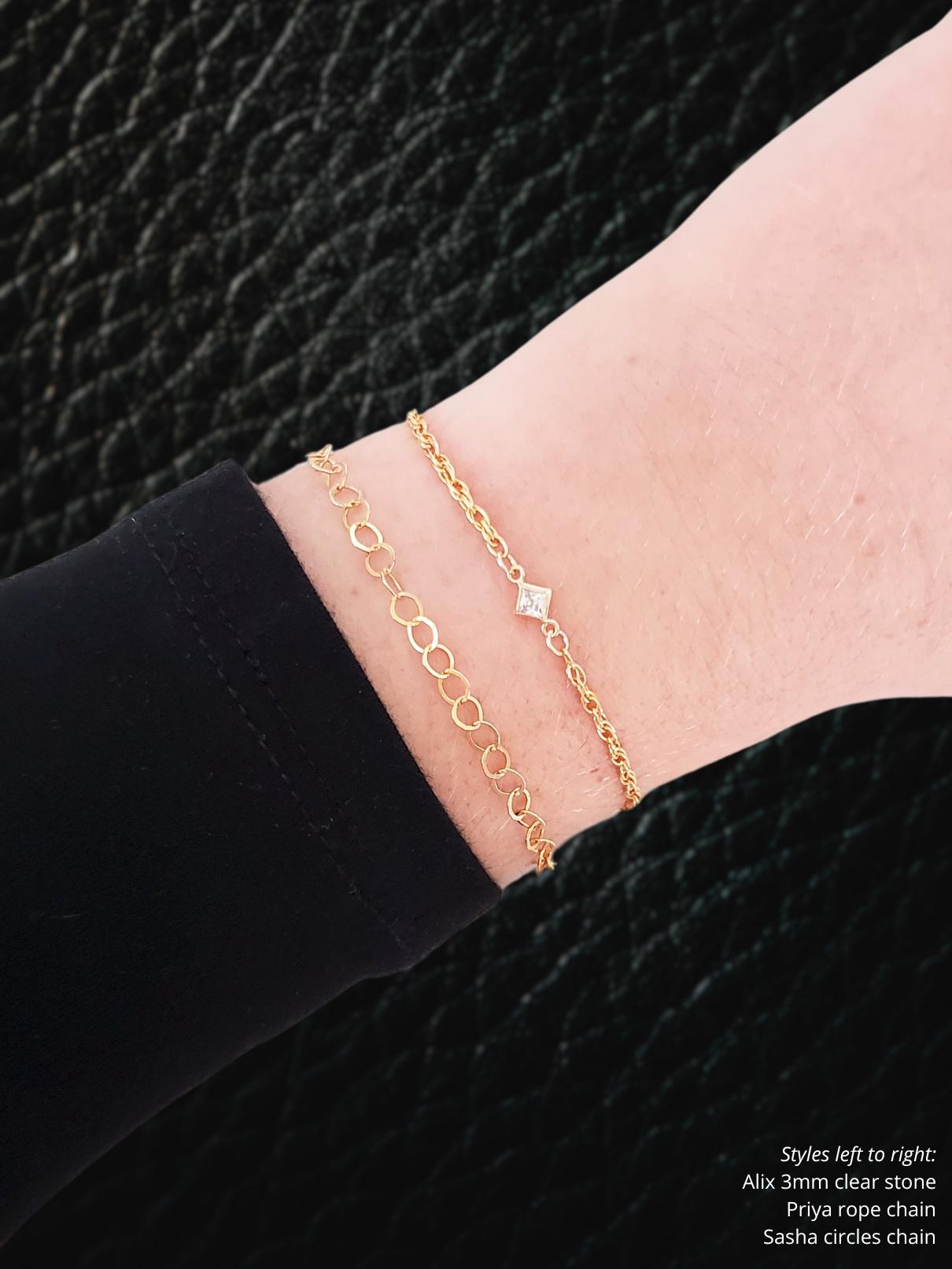 13 Colors, 14K Gold Filled Diamond Shapes Birthstones for Permanent ...