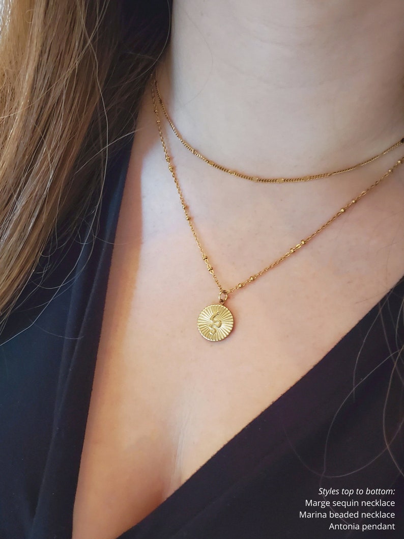 Gold Snake Medallion Necklace Pendant Serpent Coin Stainless - Etsy