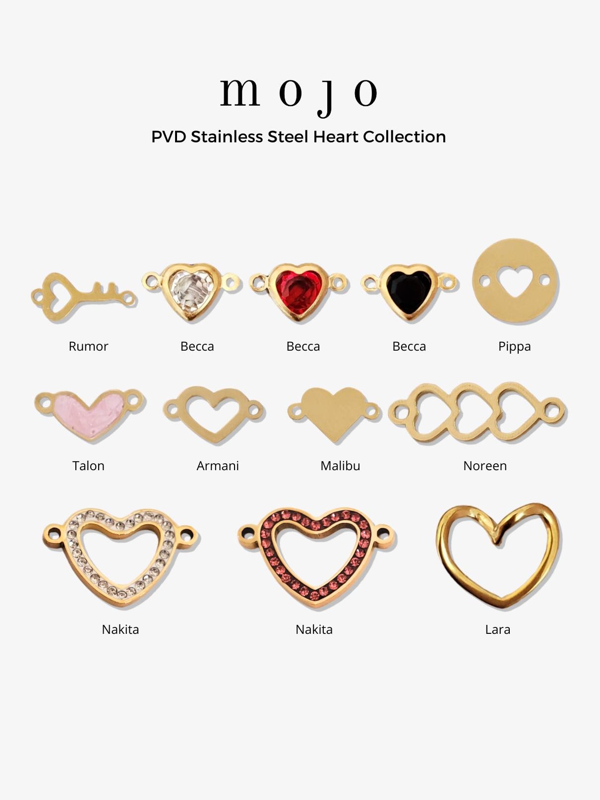 12 Styles, Gold Heart Connectors for Permanent Jewelry Bracelet ...