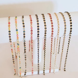 10 Colors! Enamel Chain, Multi Color Unfinished Chain by the Foot for ...