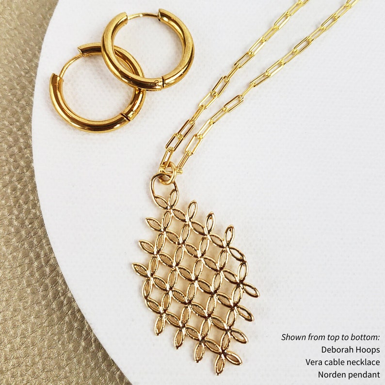 4 Sizes Thick Gold Click Hoops Small Medium Large Stainless | Etsy