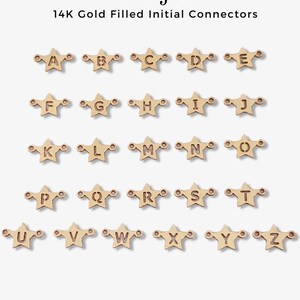 Tiny Star Letter Connector for Permanent Jewelry 14K Gold Filled ...