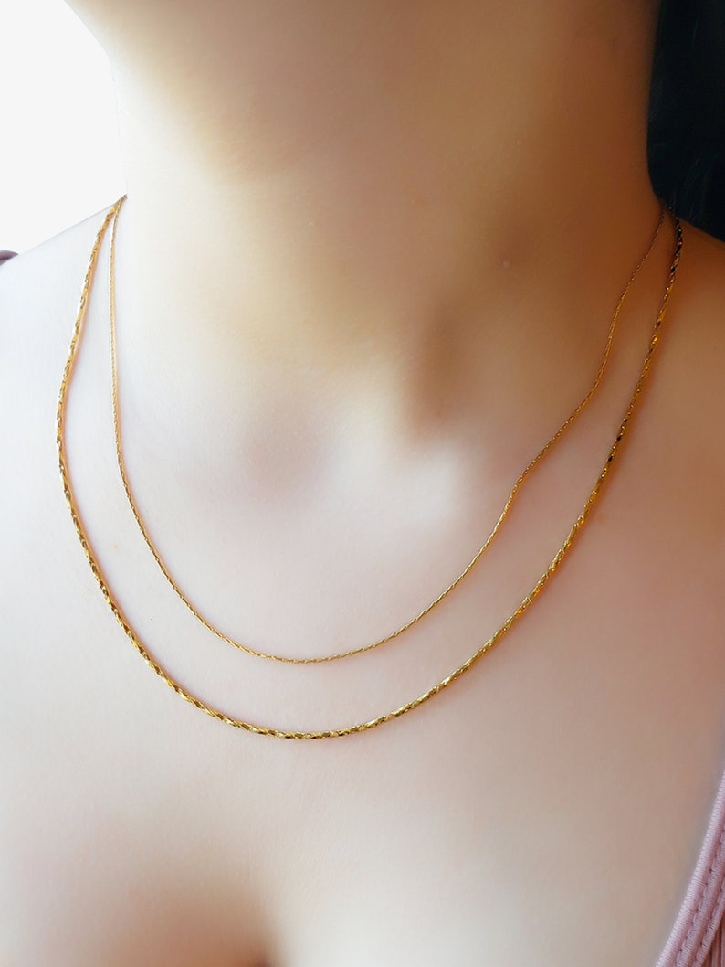 5 Styles Gold Fini Collier 16 18 20 Pouces Chaîne Collier En Gros ...