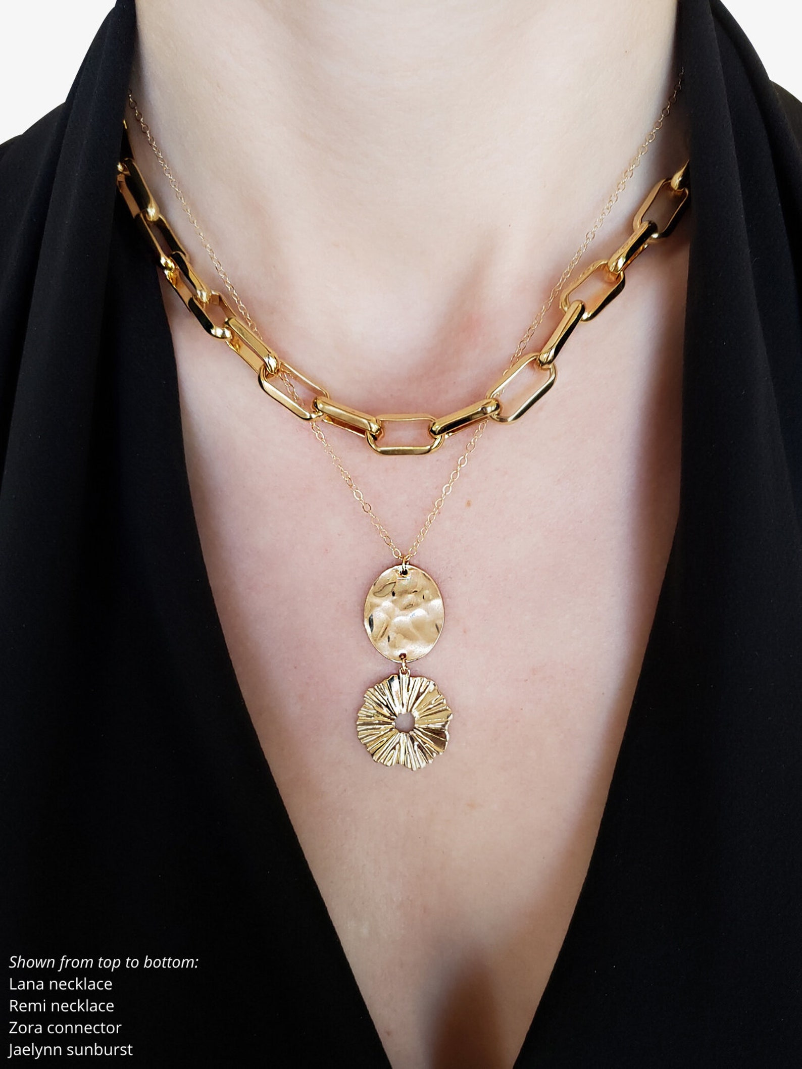 5 Styles Gold Connectors Gold Wavy Connector Gold Hammered - Etsy