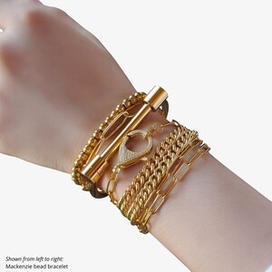 Gold Stainless Steel Bar Bracelet Twist Open Screw Lock Bracelets ...