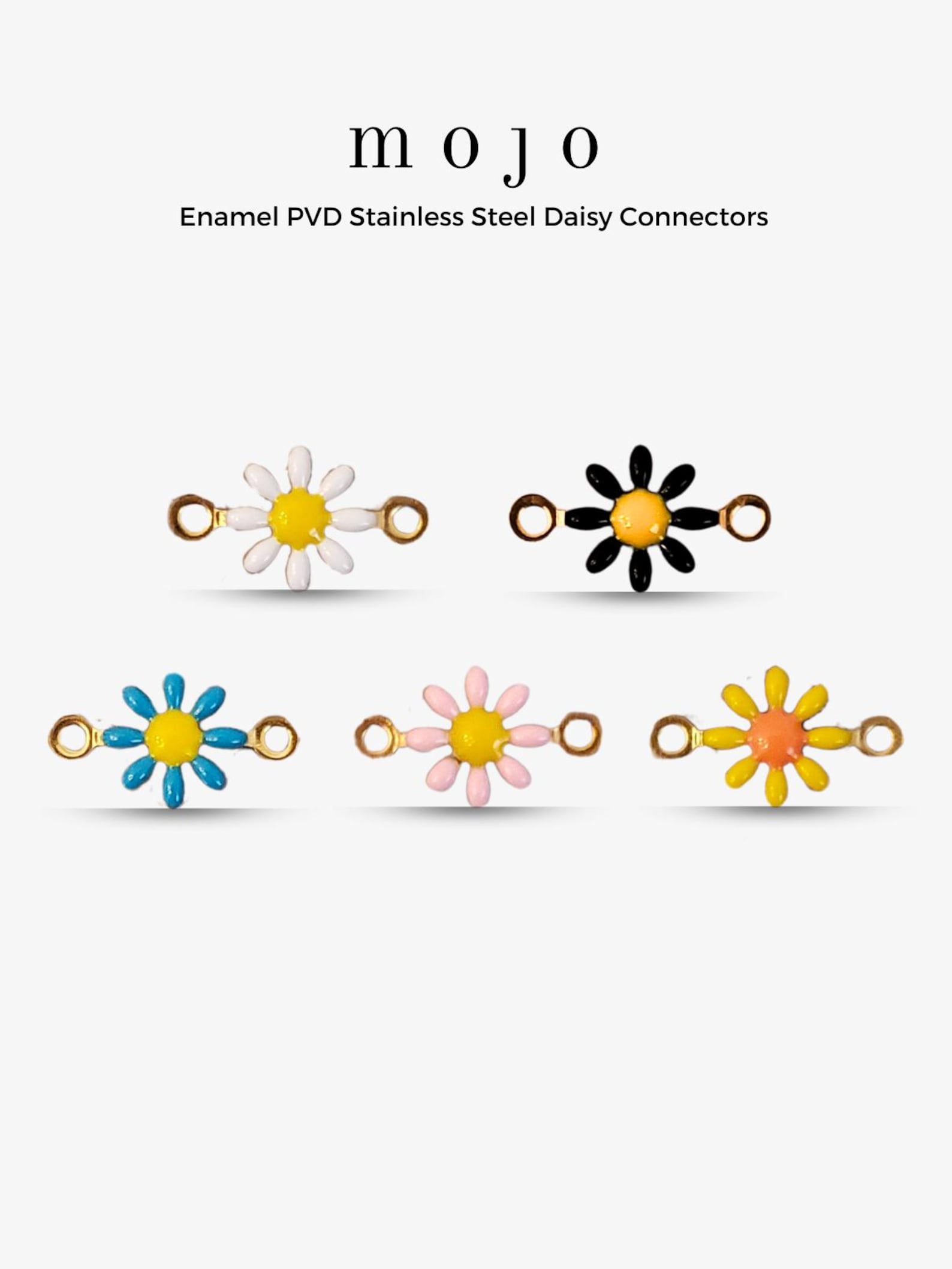 5 Colors! Gold Daisy Connectors Double Sided Flower Connector for ...