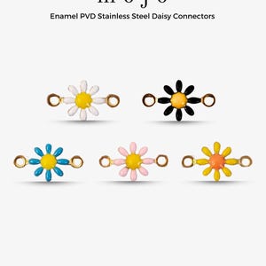 5 Colors! Gold Daisy Connectors Double Sided Flower Connector for ...