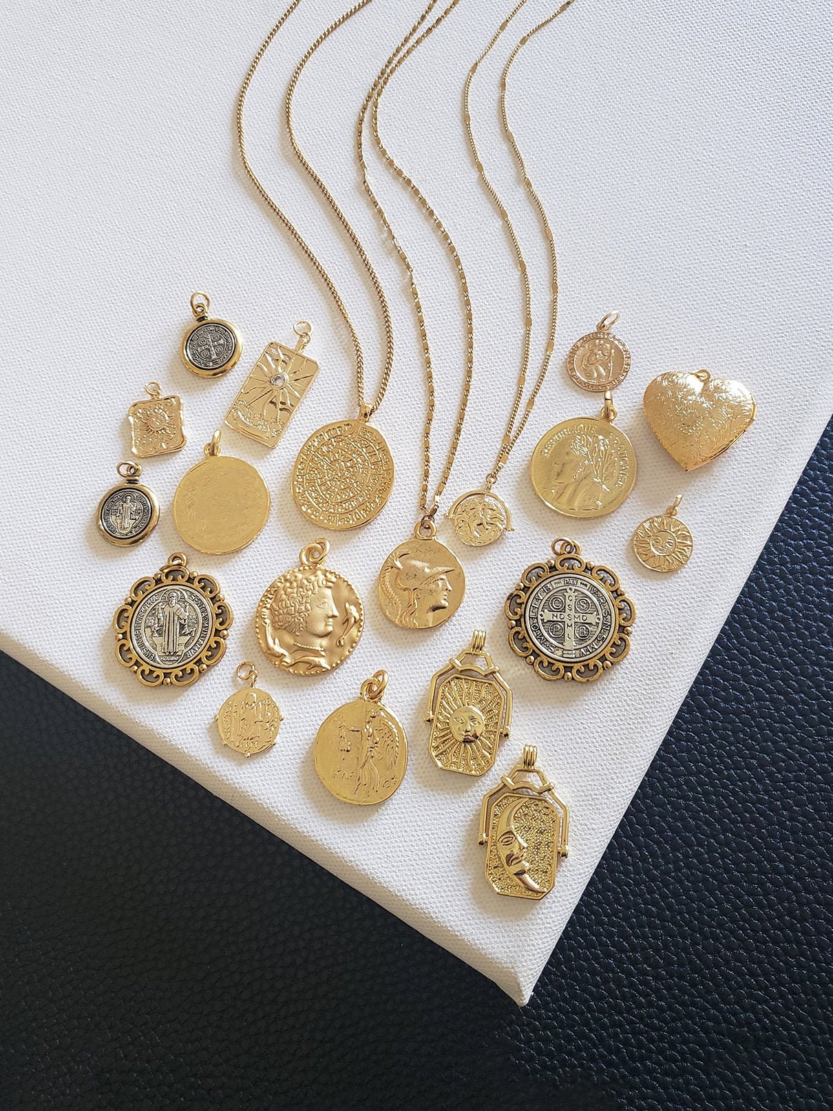 14 Styles! Gold Silver Vintage Pendant Collection Greek Ancient Coin ...