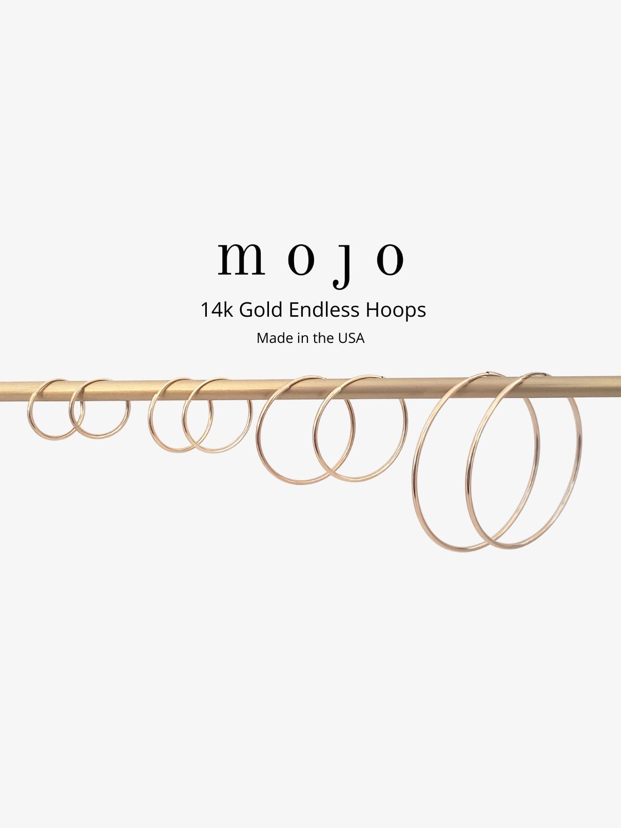 4 Sizes 14K Gold Endless Hoops Solid Gold Hoop Earrings Small - Etsy