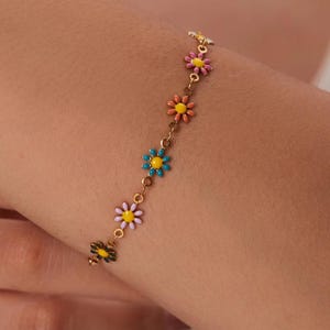 Daisy Chains for Permanent Jewelry PVD Stainless Steel Black, White ...