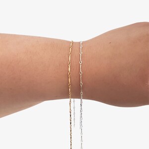 Gold Filled, Sterling Silver Dapped Bar Chain for Permanent Jewelry ...