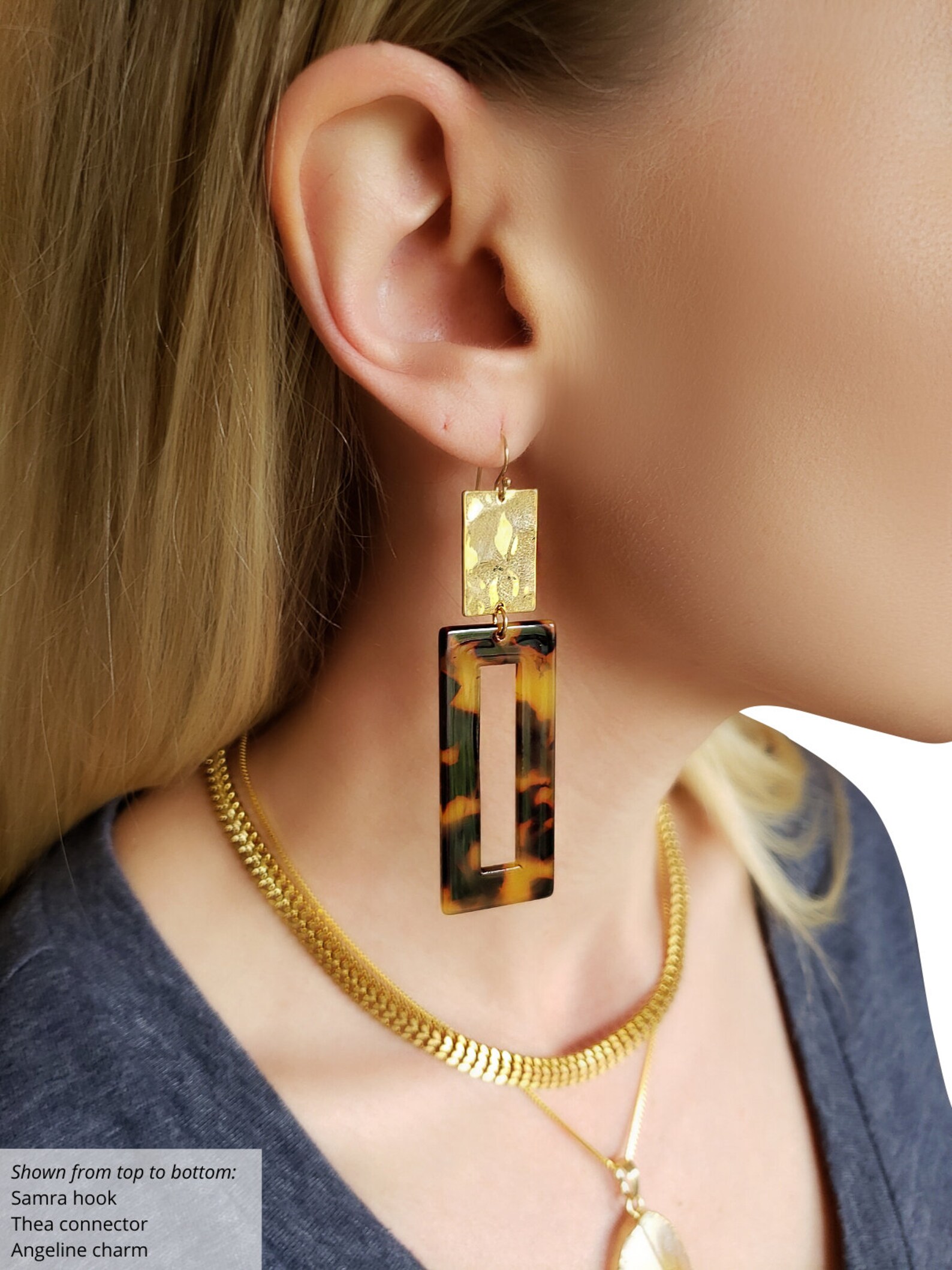 5 Styles Gold Connectors Gold Wavy Connector Gold Hammered - Etsy