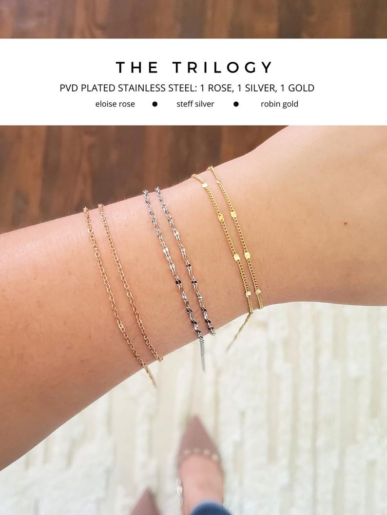 Permanent Jewelry Chain Starter Pack W Jump Rings Gold, Silver PVD ...