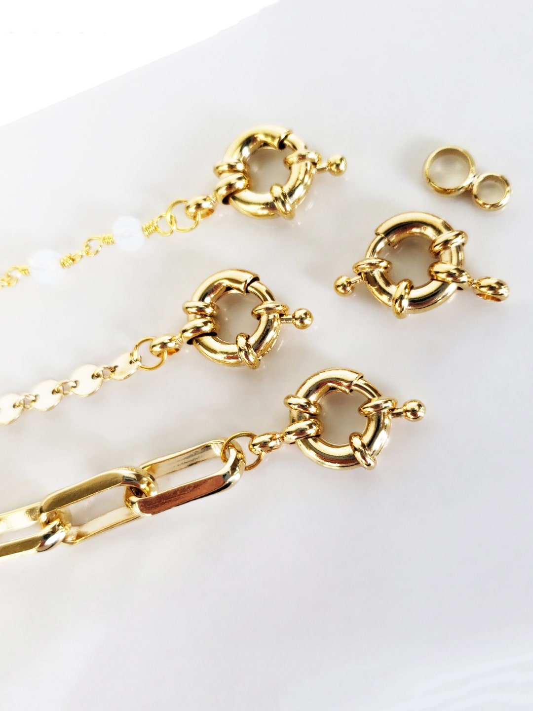 Large Gold Clasp 11mm Decorative Clasp Sailor Clasp Statement Necklace ...