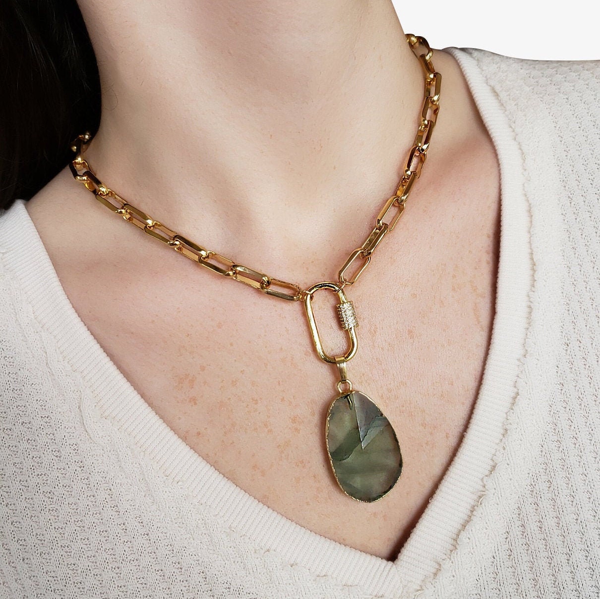 Slide-on 5 Styles Gold Coin and Crystal Gold Filled Layered Necklaces ...
