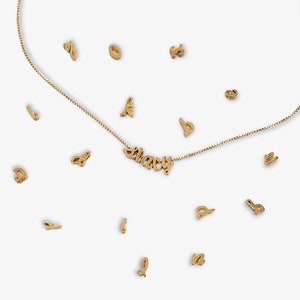 Tiny Gold Cursive Initial Letter Alphabet A B C D E F G H I J K L M N O ...