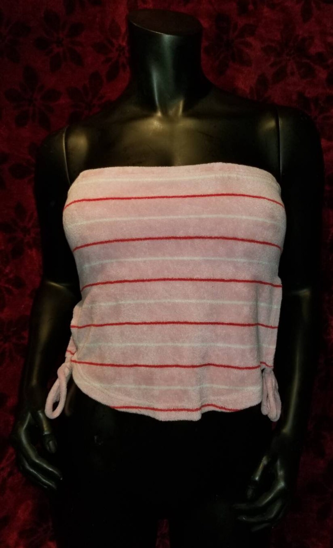 Vintage Tilt Tube Top Crop Top Top Terry Cloth Retro Summer Beach Late ...