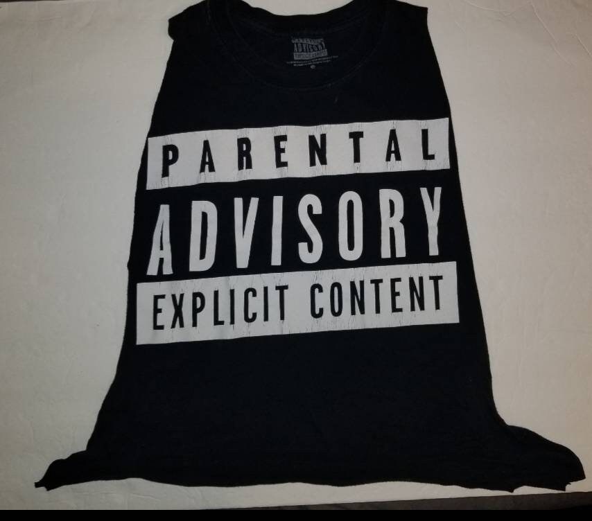 DIY Upcycled Parental Advisory Explicit Content Crop Top Handmade CD ...