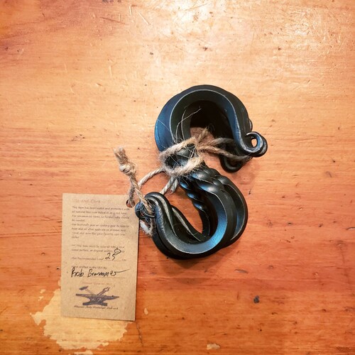 Set of 3 Hand Forged Blacksmith Made Decorative S-hooks Plant - Etsy