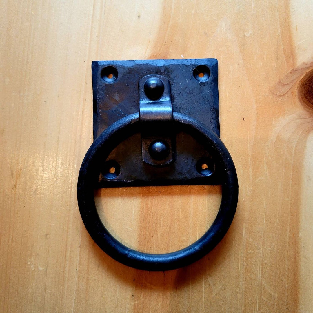 Large Hand Forged Ring Cabinet Pull farmhouse Collection - Etsy