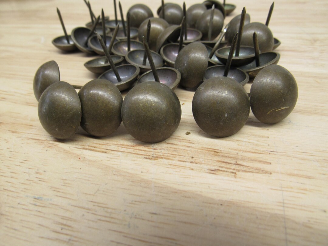 Brass Upholstery Tacks, Extra Long Head Upholstery Tacks, 1" Brass ...