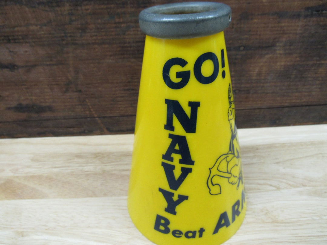 Go Navy Megaphone, Navy Beat Army Yellow and Blue Megaphone, Mid ...