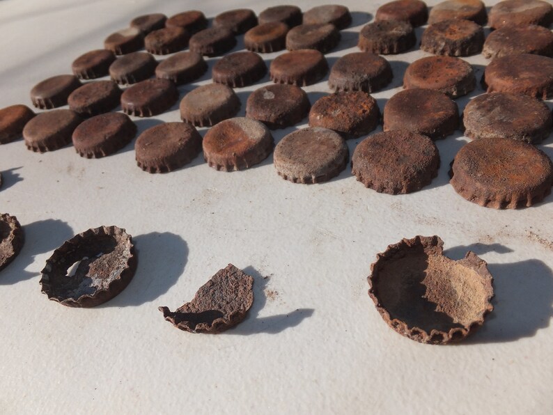 Rusty Bottle Caps Rusty Parts Metal Rusty Bottle Caps | Etsy