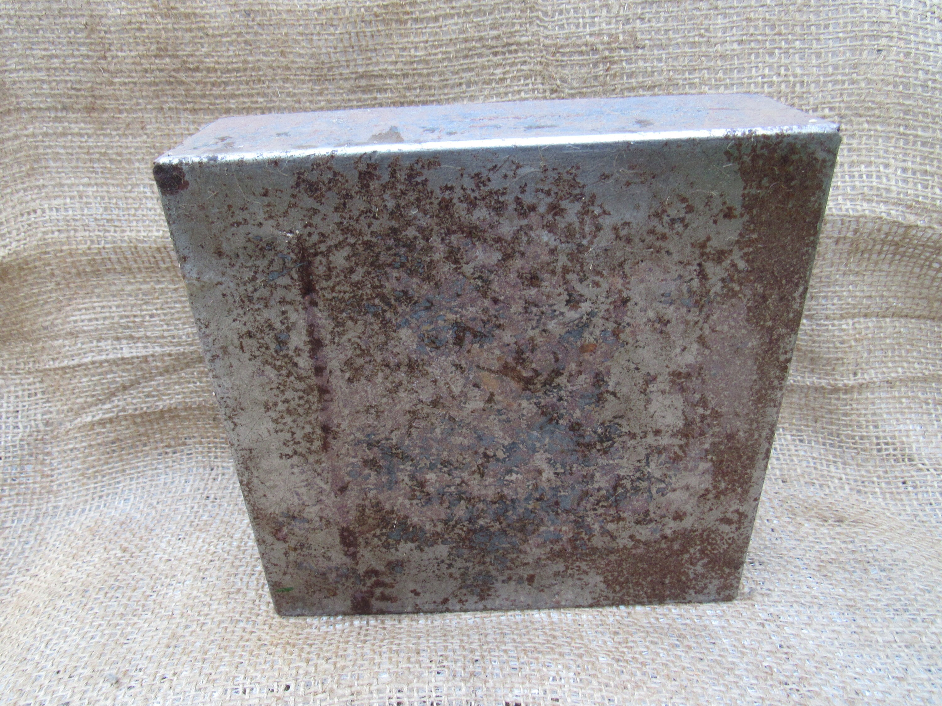 Rustic Metal Bin Rusty Vintage Metal Box with Flip Up Handle | Etsy