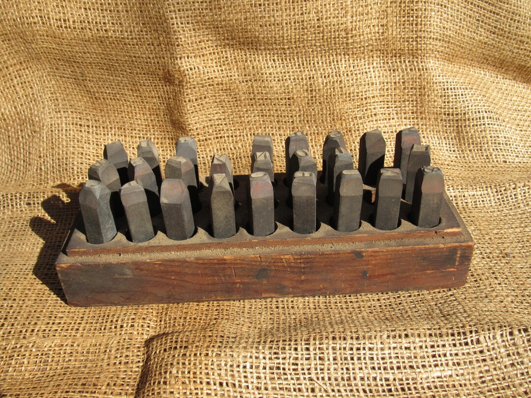 Alphabet Punch Set, LARGE 3" YB Steel Alphabet Punch Set (missing W and ...